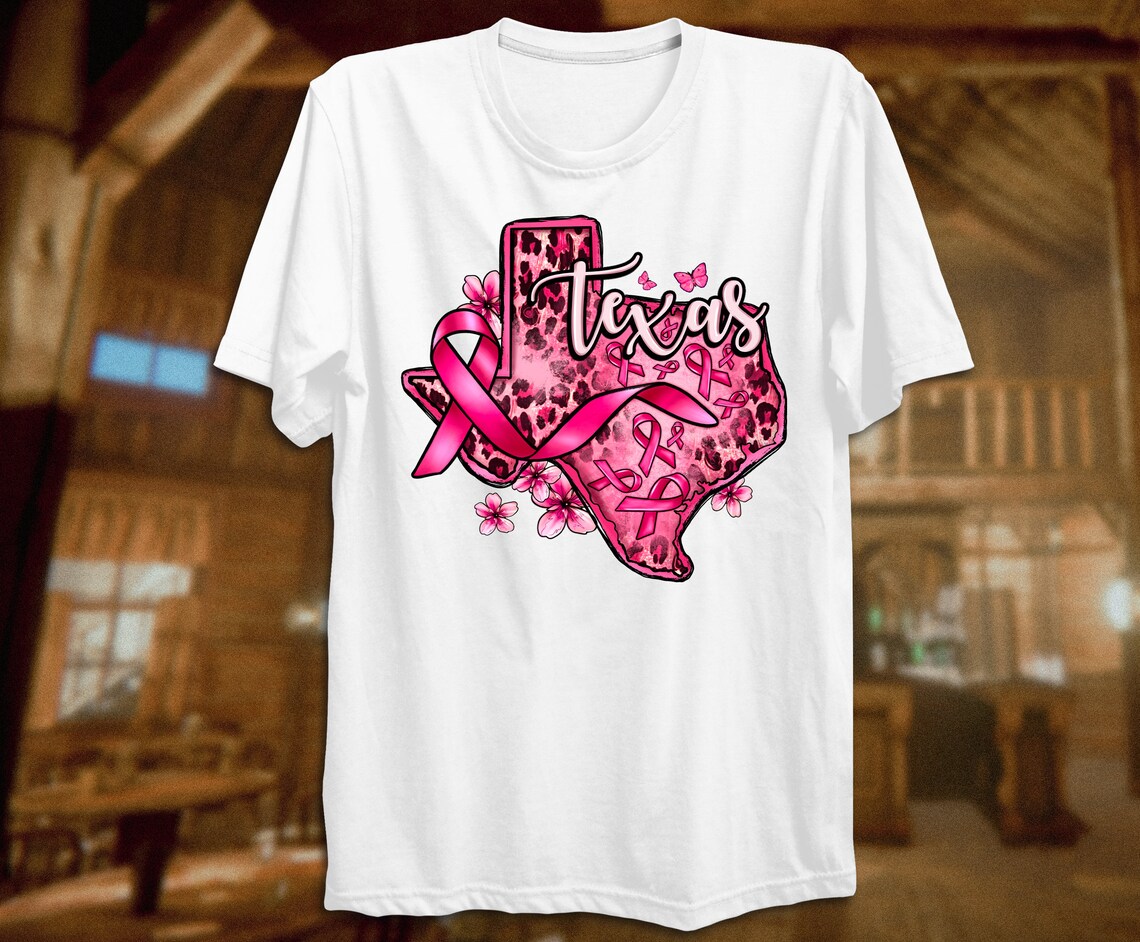 Cancer Awareness Ribbon Texas Map Png Sublimation Design Download ...