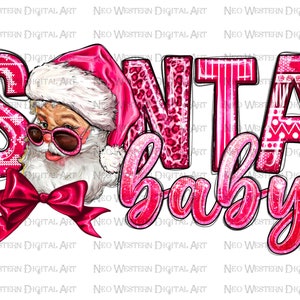 Santa Baby Pink Christmas Sublimation Design Download, Merry Christmas ...