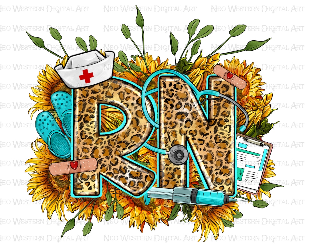 Western RN Registered Nurse Png, RN Nurse Png, Sunflowers RN Png, Nurse ...