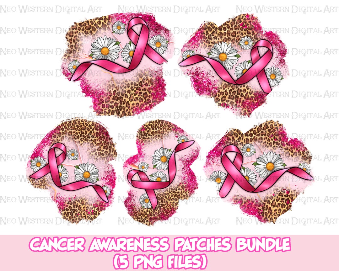Breast Cancer Awareness Patches Png Sublimation Design Bundle, Western ...
