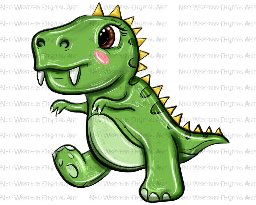 Baby Cute T-rex Png Sublimation Design Download, Baby T-rex Png ...