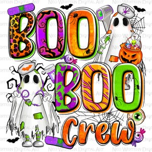 Halloween Boo Boo Crew Png Sublimation Design Download,happy Halloween ...