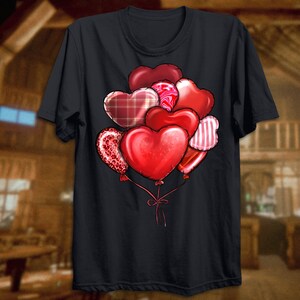 Heart Balloons Png Sublimation Design Download, Valentine's Day Png ...