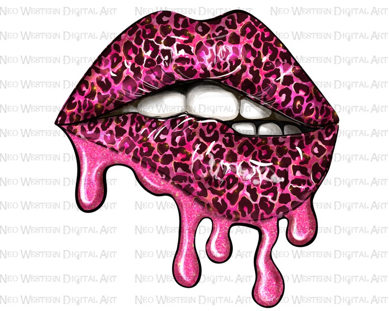 Pink Leopard Lips Png Sublimation Design Download Pink Lips - Etsy
