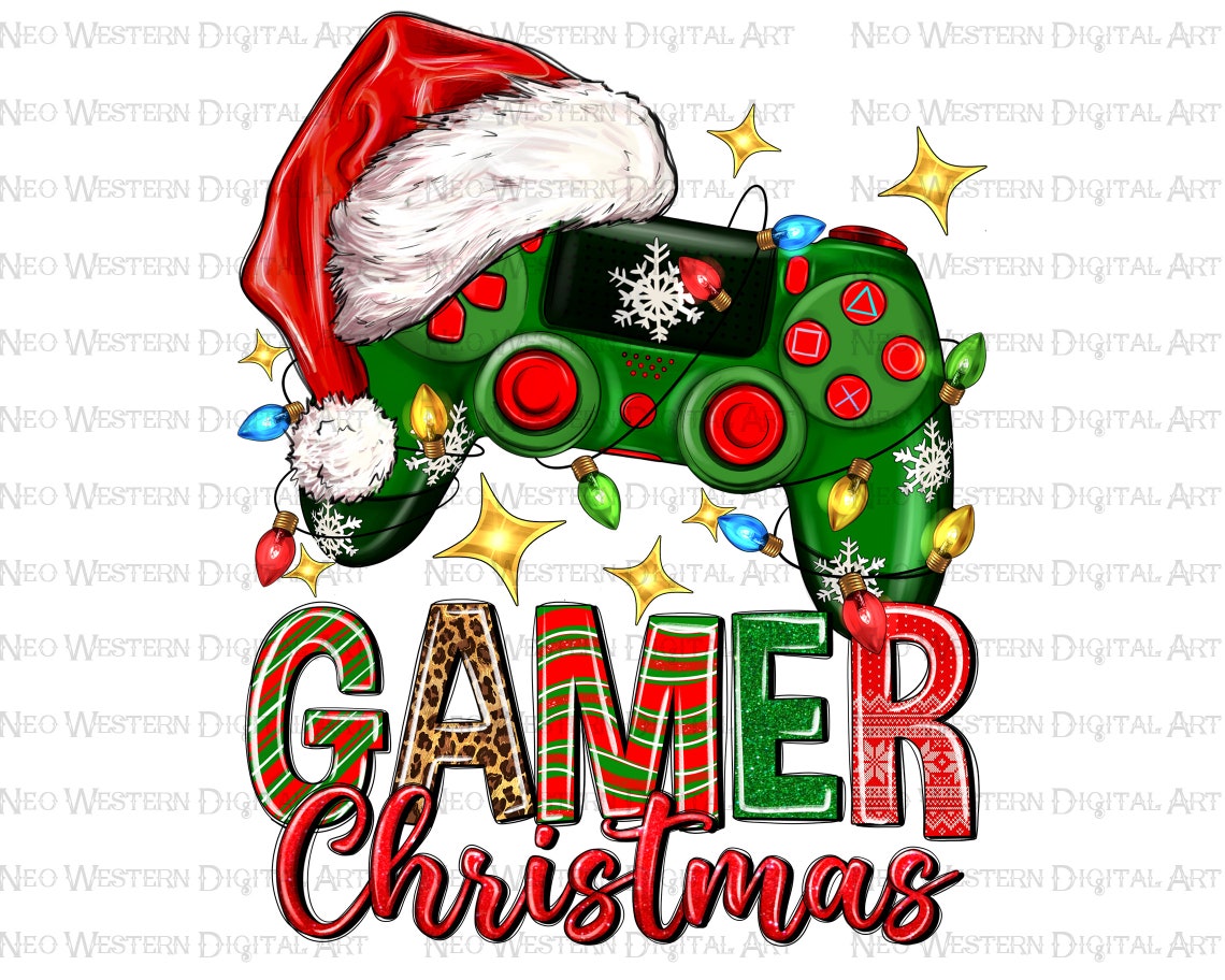 Gamer Christmas Game Controller Png Sublimation Design - Etsy