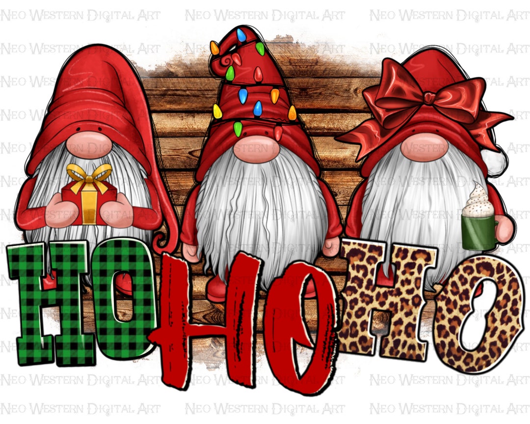Ho Ho Ho Christmas Gnomes Png Sublimation Design Download, Christmas ...