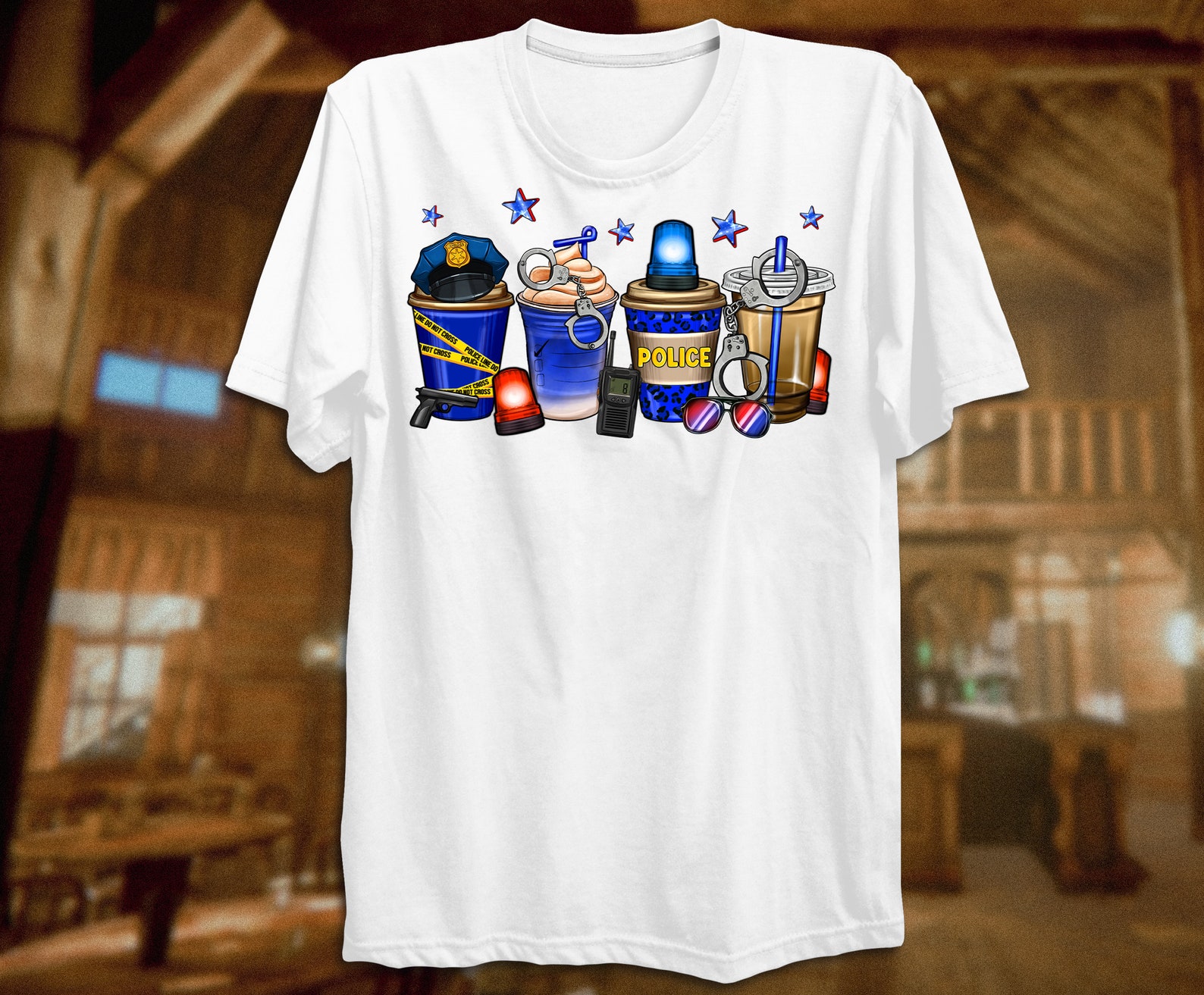 Police Coffee Cups Png Sublimation Design Download, Coffee Cups Png ...