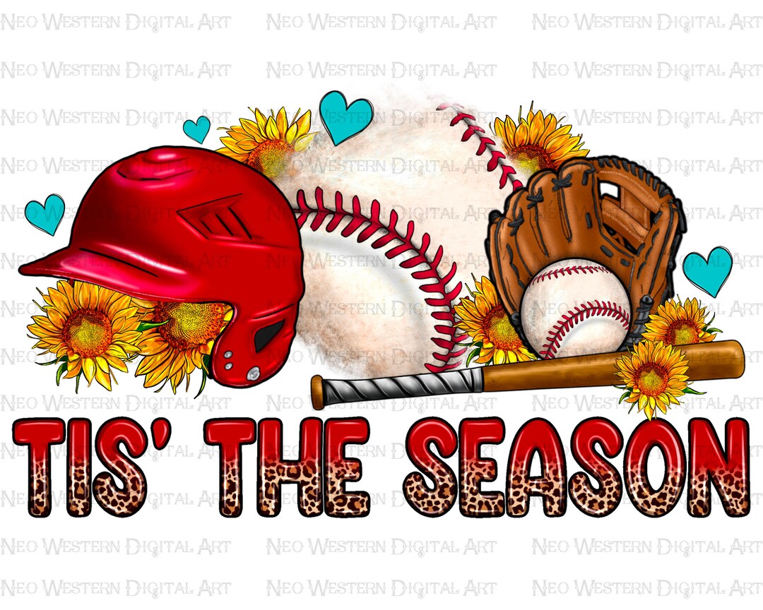 Tis the Season Baseball Png Sublimation Design Download, Baseball Ball ...