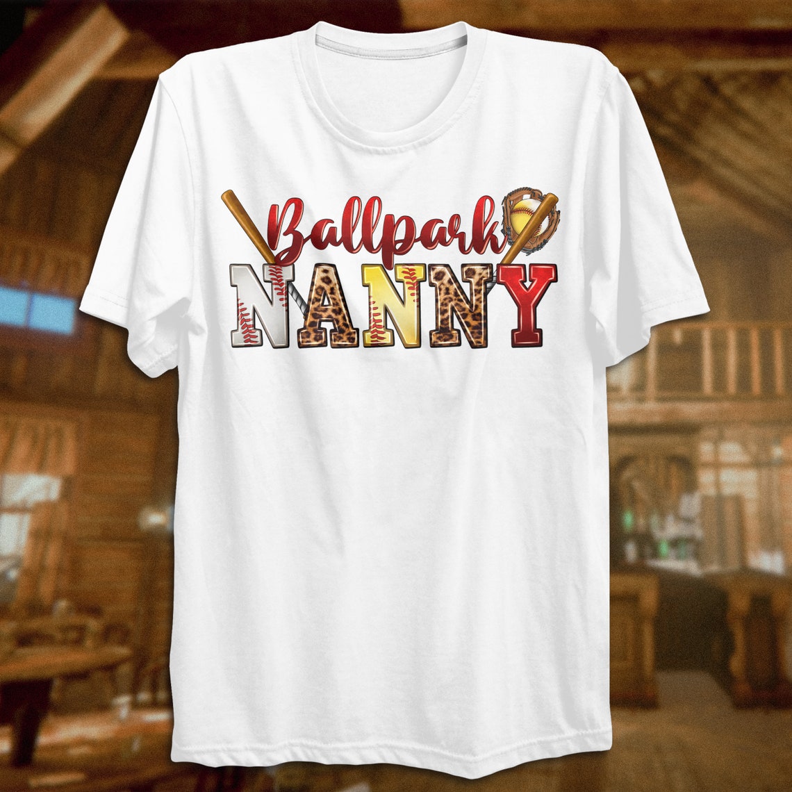 Ballpark Nanny Png Sublimation Design Download, Softball Png, Baseball ...