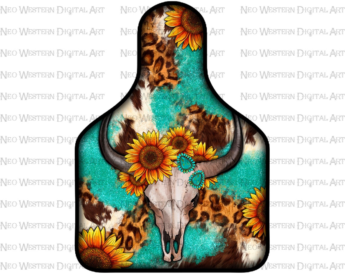 Western Cow Tag Png Bundle Sublimation Design Downloadcow Tag - Etsy