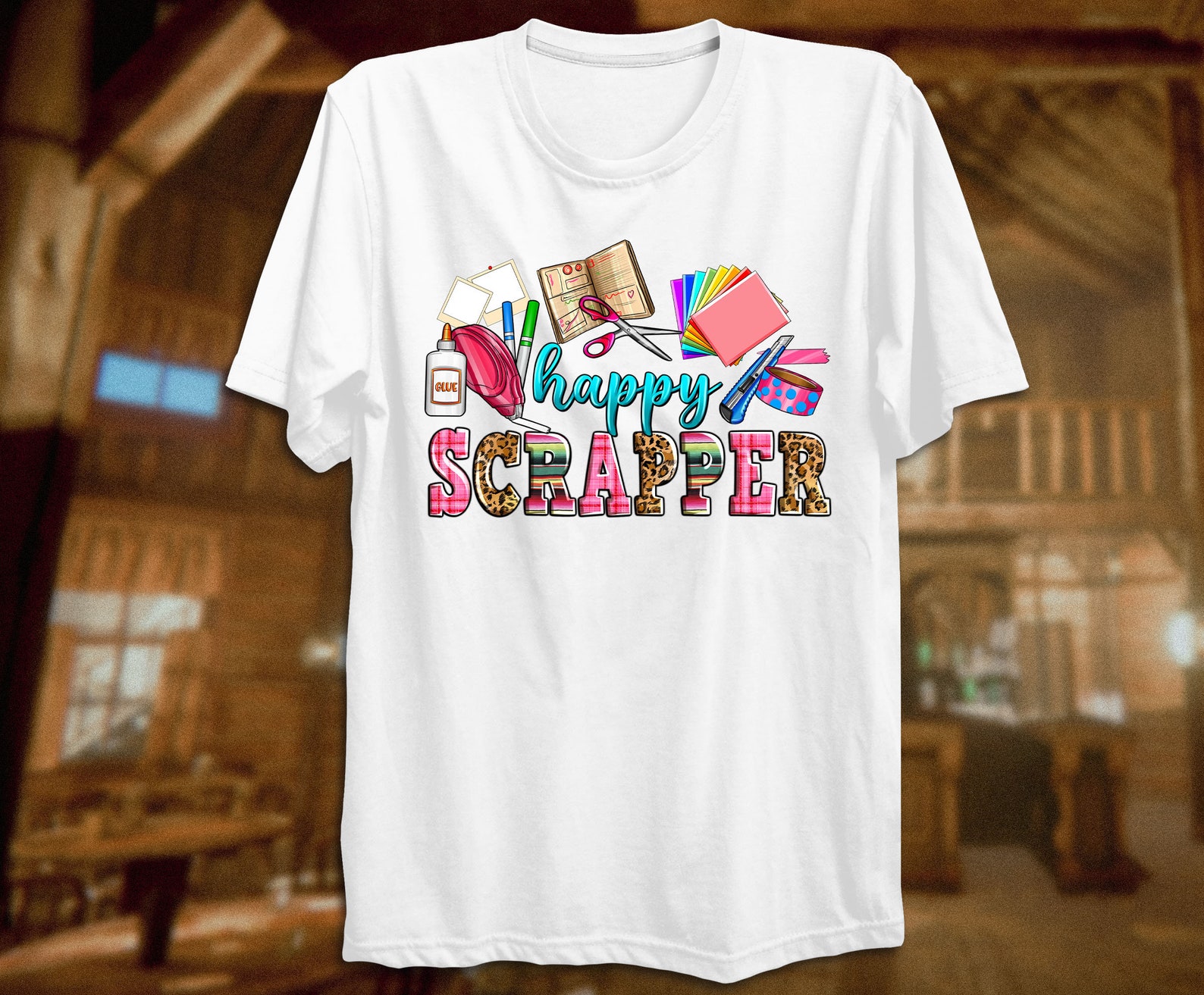 Happy Scrapper Png Sublimation Design Download, Scrapbooking Png ...