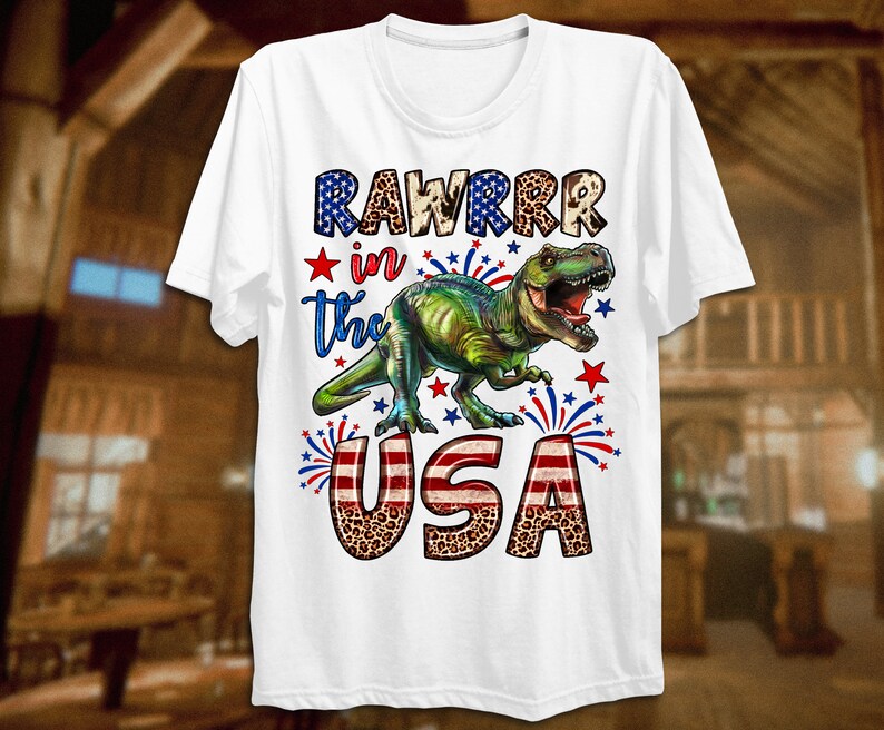 Rawrrr in the USA Png Sublimation Design Download, 4th of July Png ...