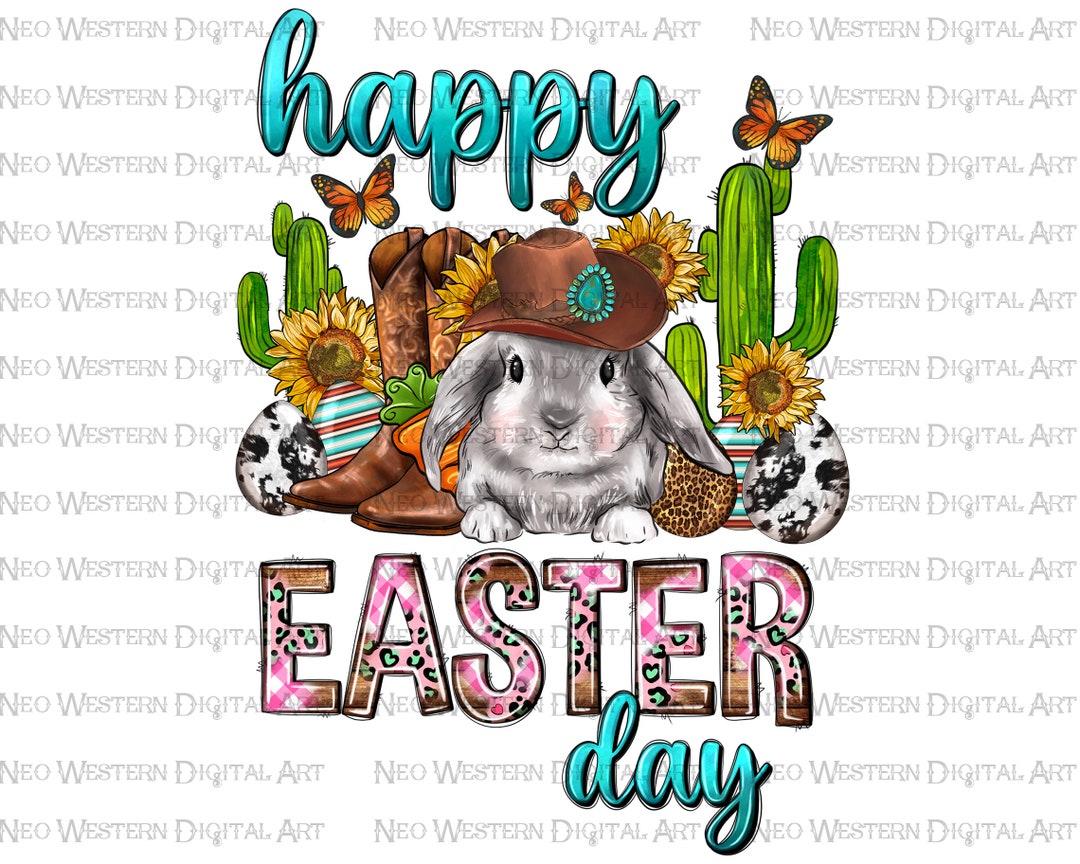 Happy Easter Day Rodeo Png Sublimation Design Download, Easter Day Png ...