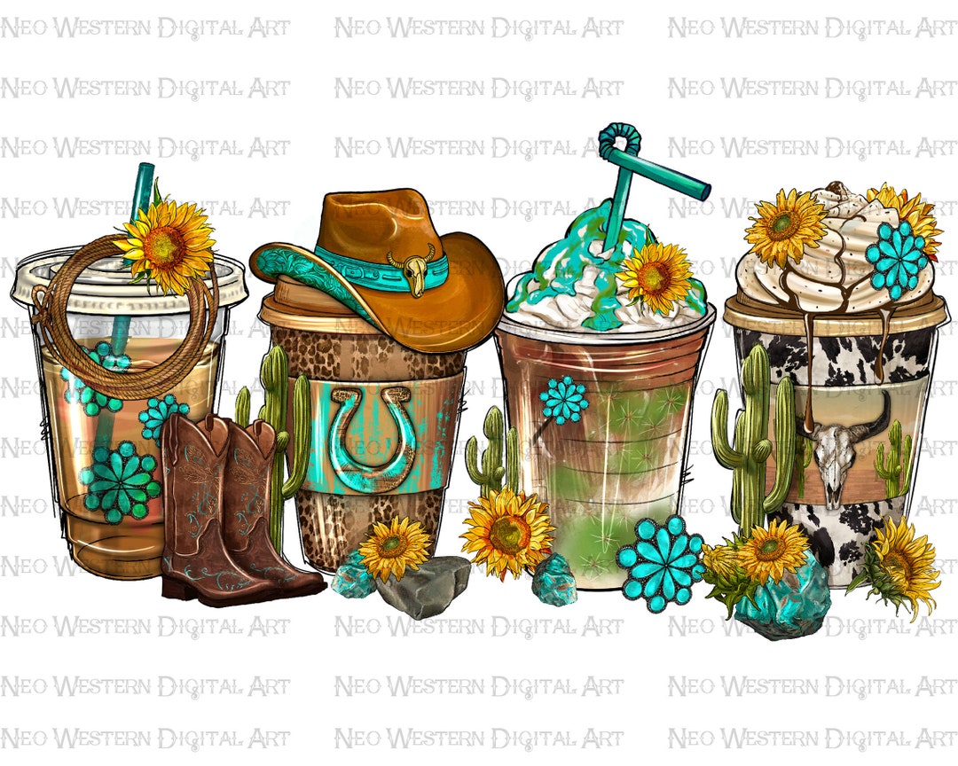 Western Coffee Drink Png Sublimation Design Download,western Coffee Cup ...