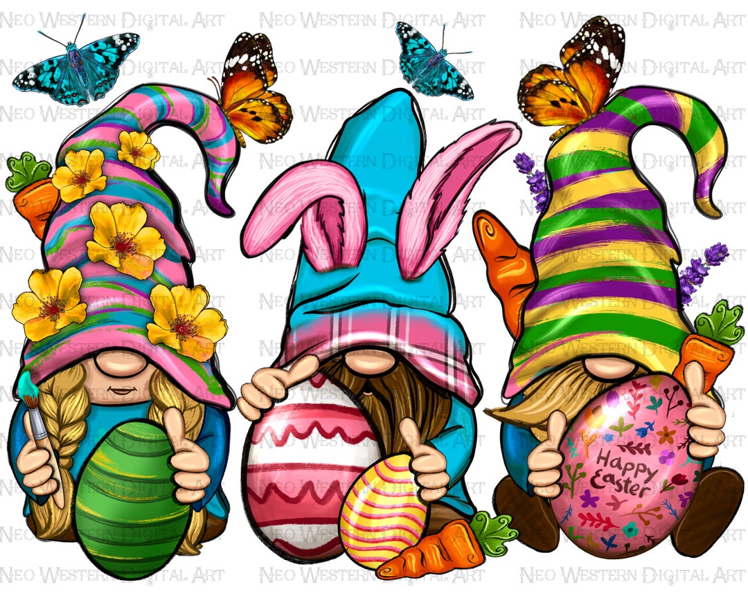 Easter Gnomies Png Sublimation Design Download, Easter Day Png, Easter ...