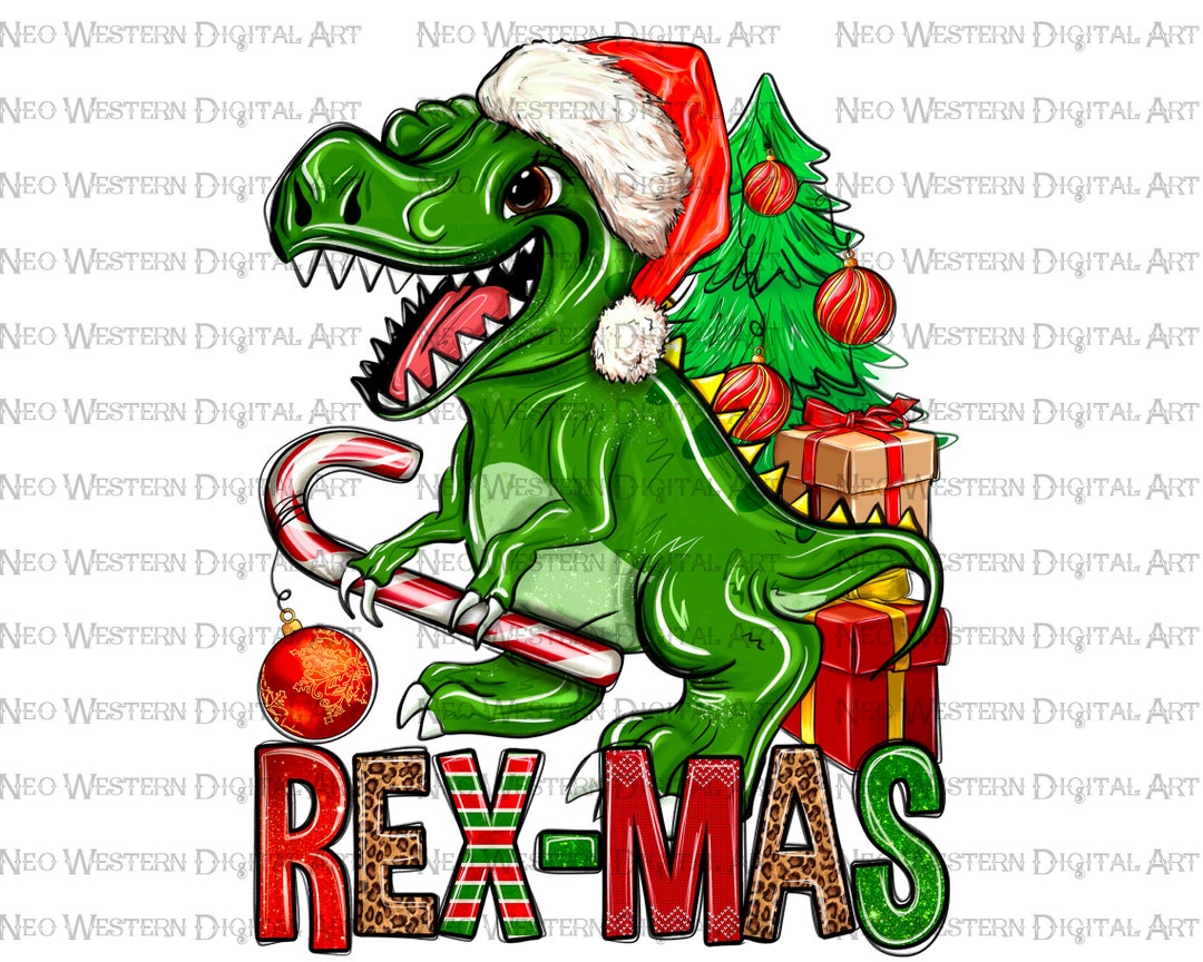 Rex-mas Christmas T-rex Png Sublimation Design Download,christmas Png ...