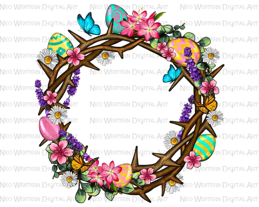 Crown of Thorns Easter Png Sublimation Design Download, Happy Easter ...