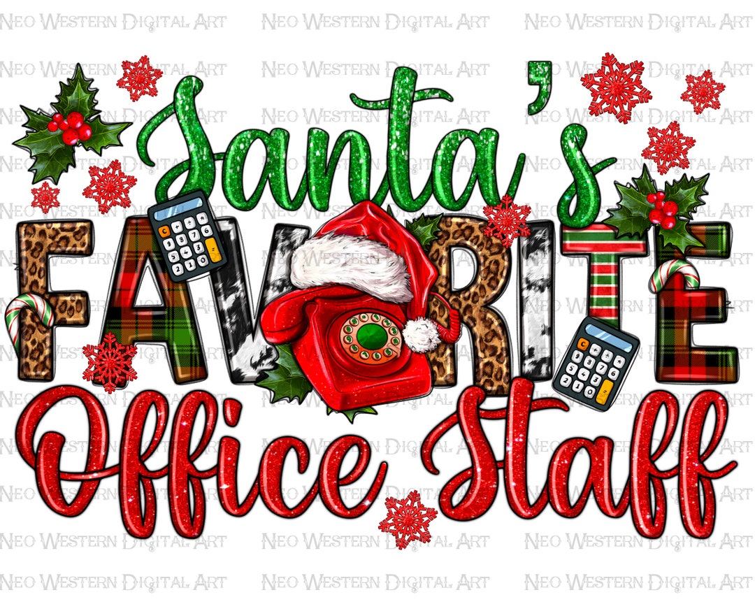 Santas Favorite Office Staff Christmas Png Sublimation Design Download