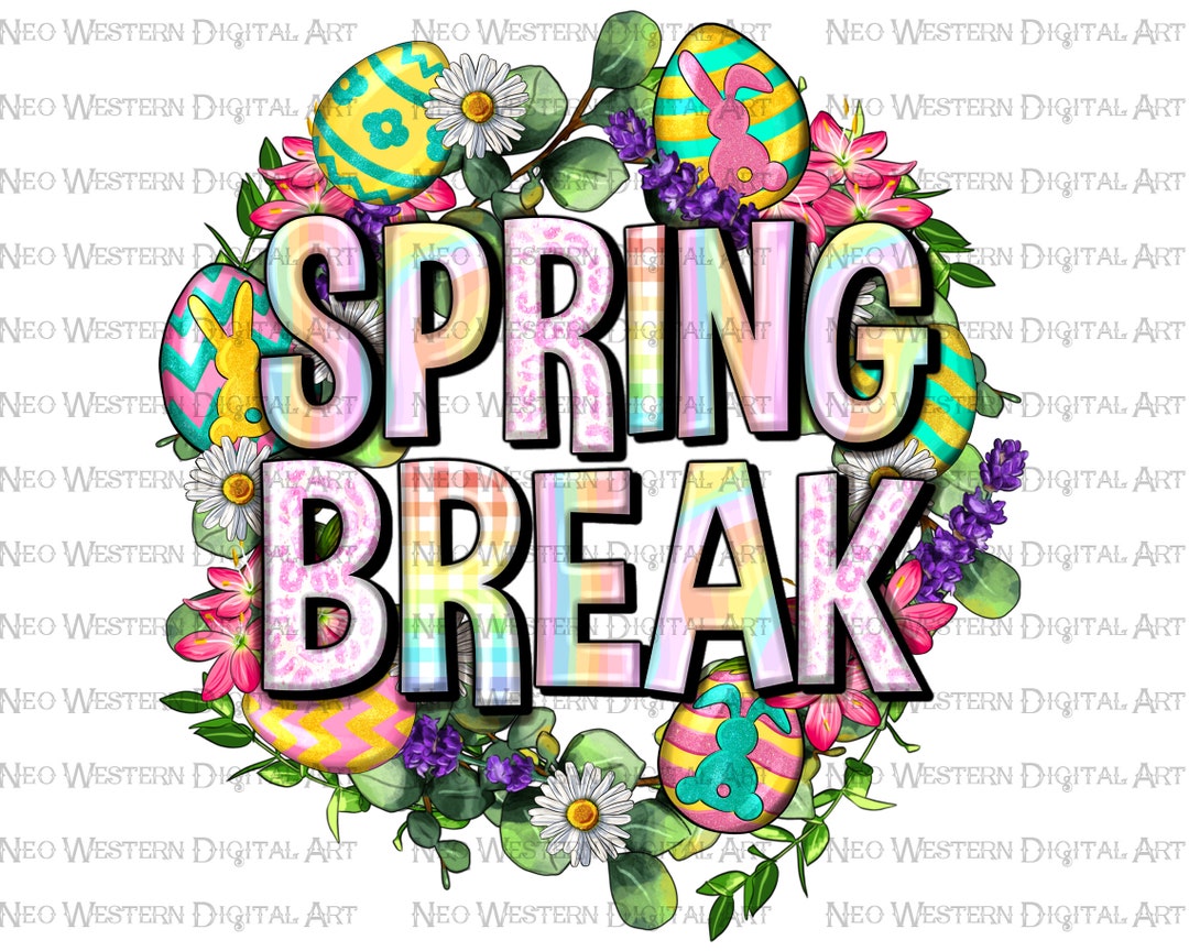 Spring Break Easter Png Sublimation Design Download, Happy Easter Day ...