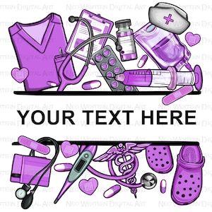 Personalized Purple Nurse Png Sublimation Design Download, Nurse Png ...