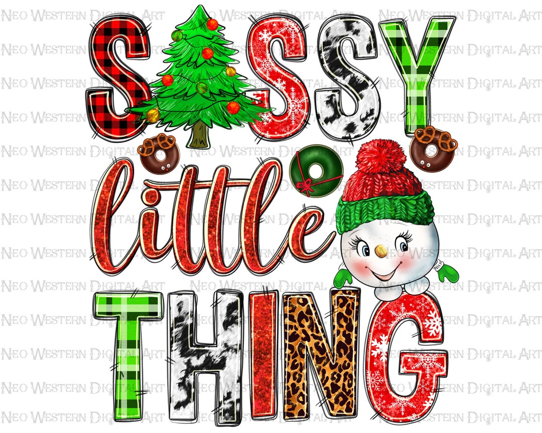 Sassy Little Thing Png Sublimation Design Download, Merry Christmas Png ...