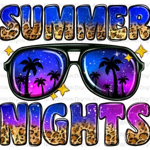 Summer Nights Png Sublimate Designs Download, Summer Vibes Png, Summer ...