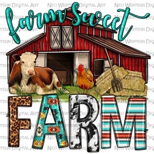 Farm Sweet Farm Png Sublimation Design Download, Farm Life Png, Farm ...