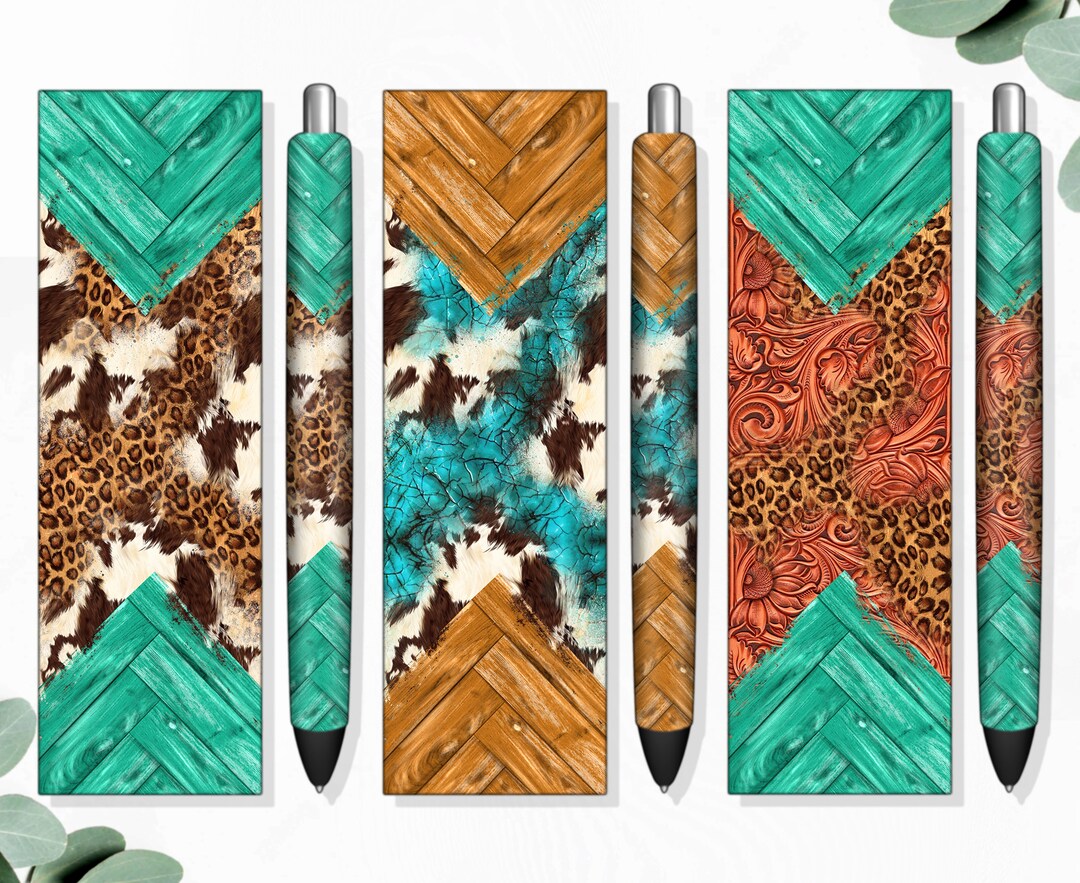 Western Wood Pen Wrap Png Sublimation Design Download, Western Pen Wrap ...