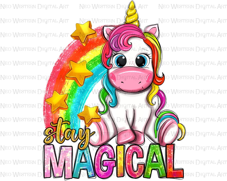 Stay Magical Unicorn Png Sublimation Design Download, Cute Unicorn Png ...