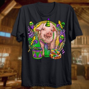 Mardi Gras Pig Png Sublimation Design Download, Happy Mardi Gras Png ...