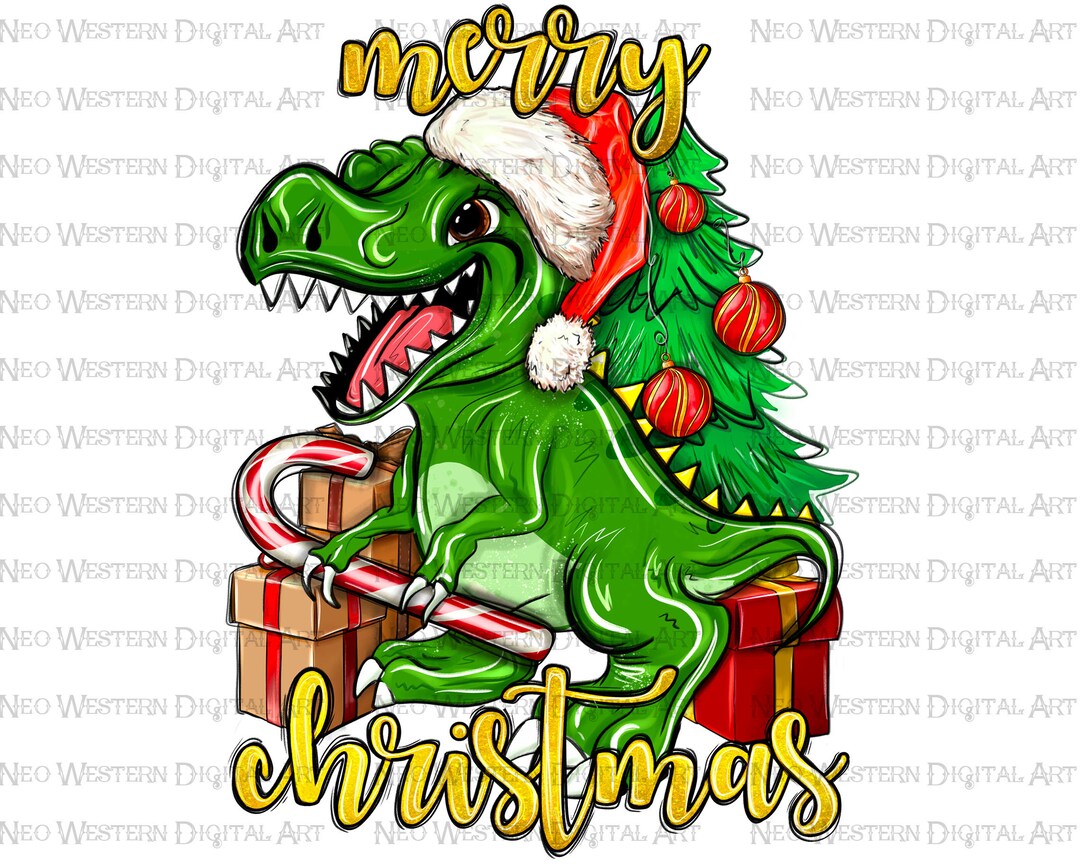 Merry Christmas T-rex Png Sublimation Design Download,christmas Png ...