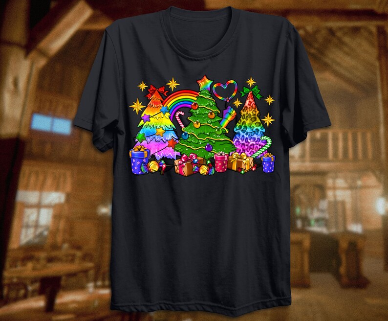 Pride Christmas Tree Png Sublimation Design Download, Western Christmas ...