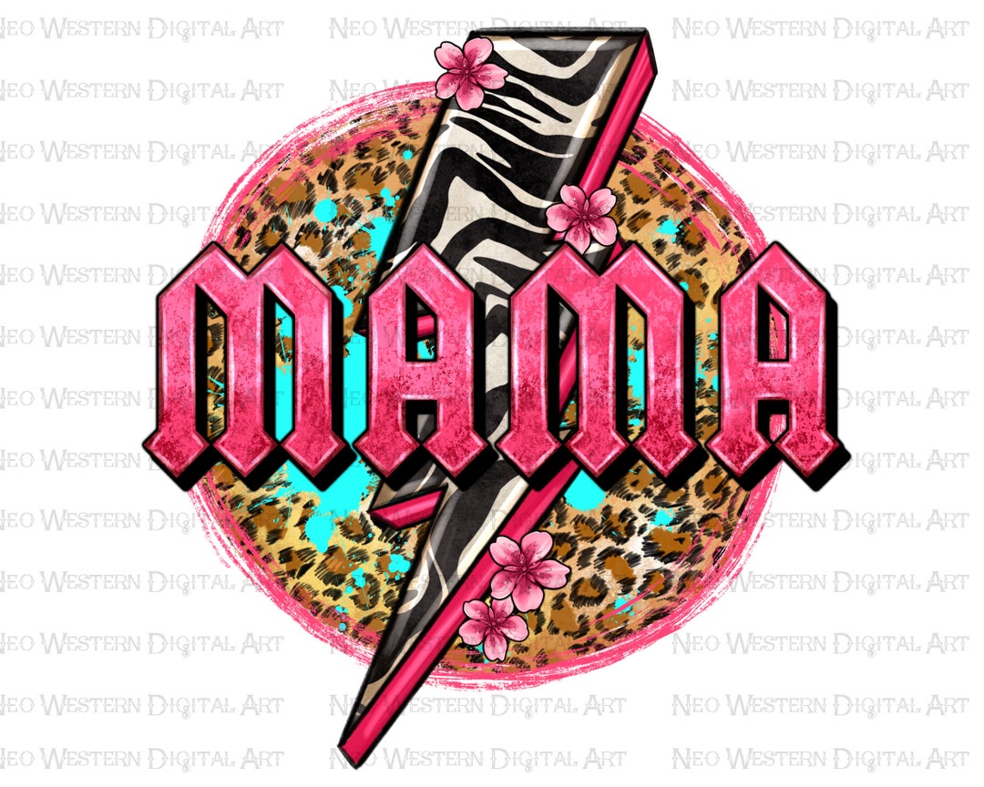 Mama Leopard Round Background Png Sublimation Design Download, Mother's ...