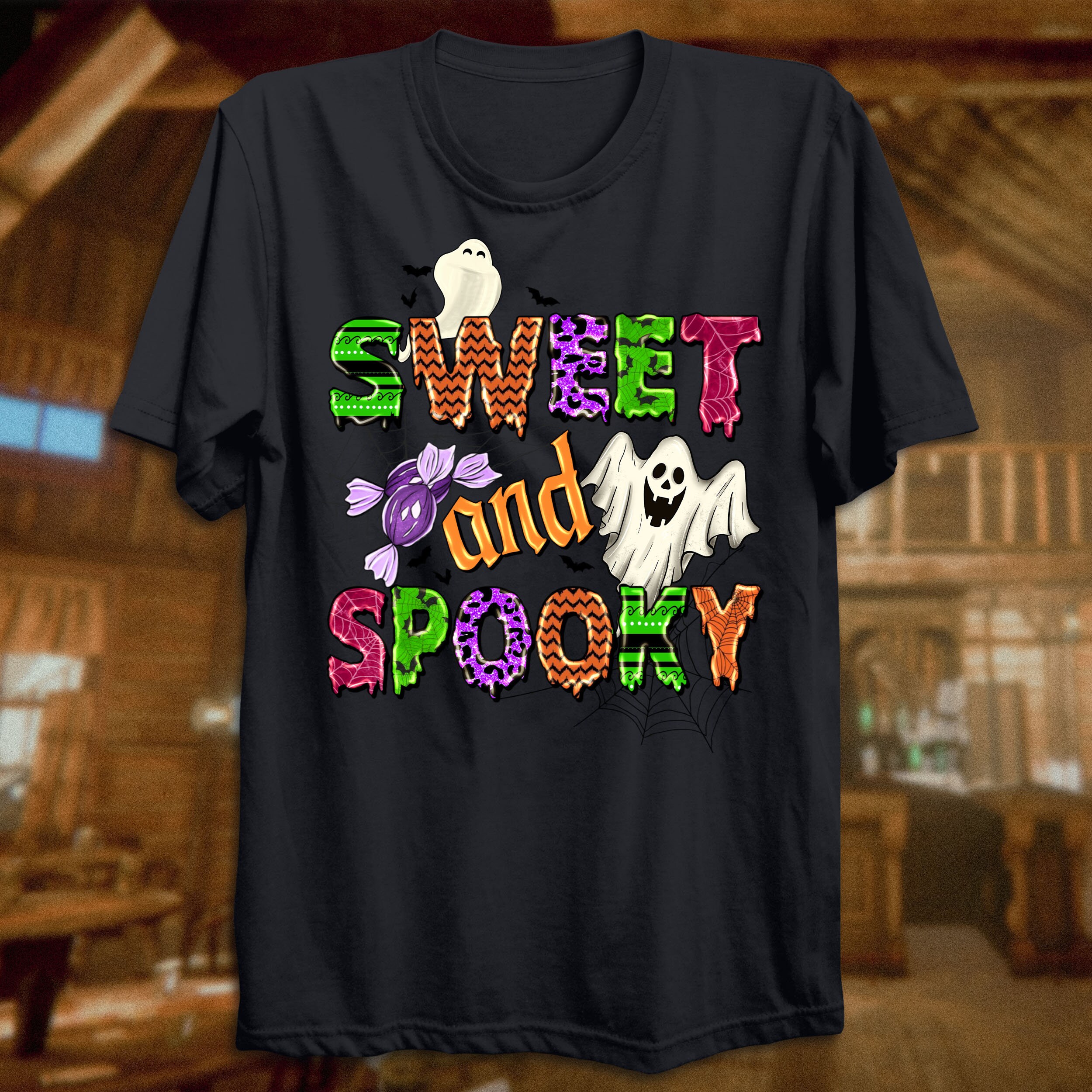 Sweet and Spooky Png Sublimation Design Download, Happy Halloween Png ...