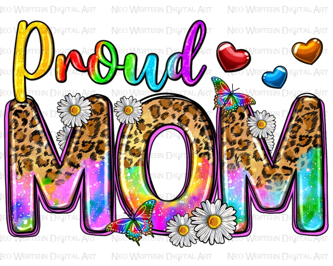 Proud Mom Png Sublimation Design Download, Mother's Day Png, Western ...