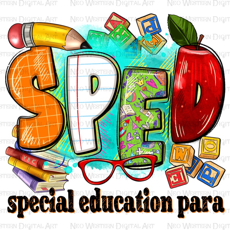 SPED Special Education Para Png Sublimation Design Download, Teacher's ...