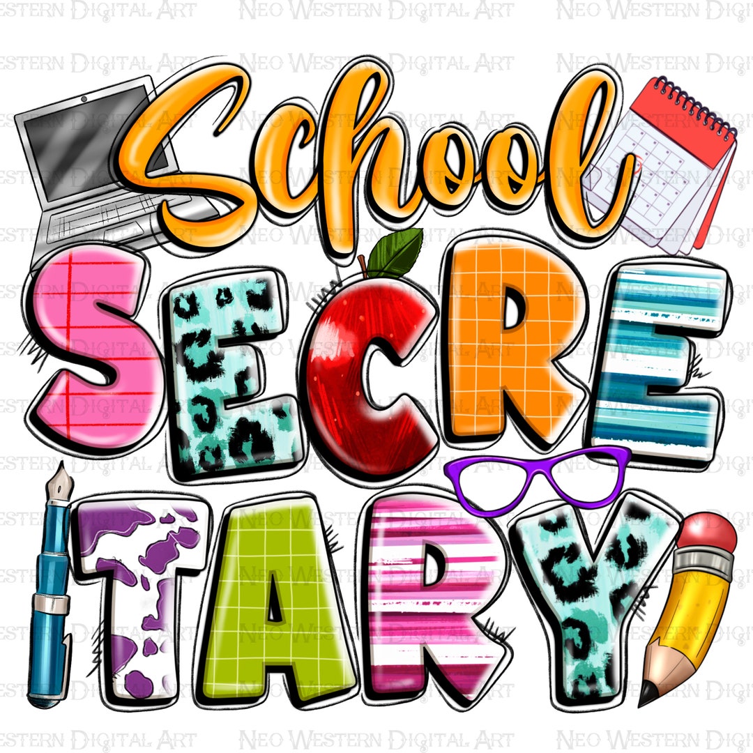 School Secretary Png Sublimation Design Download, Back to School Png ...