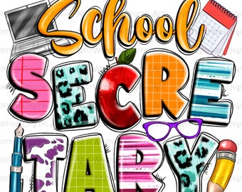 School Secretary Png Sublimation Design Download, Office Team Png ...