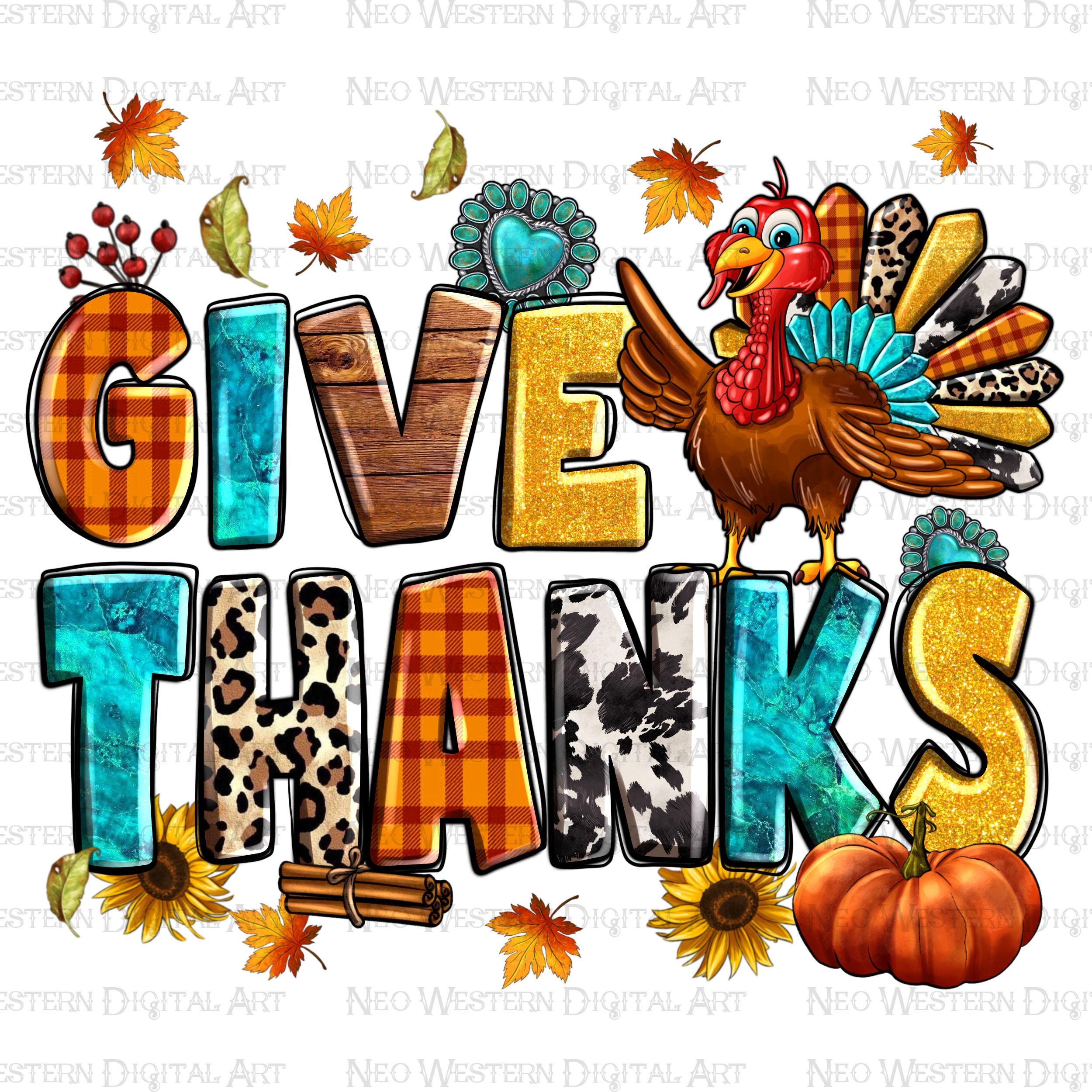 Give Thanks Png Sublimation Design Download, Thanksgiving Png ...