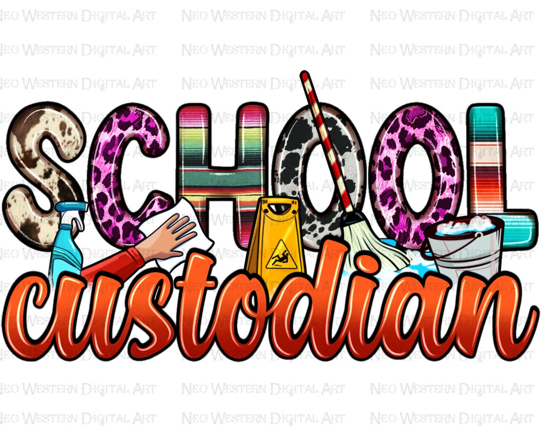 School Custodian Png Sublimation Design Download, Back to School Png, Western School Png, School ...