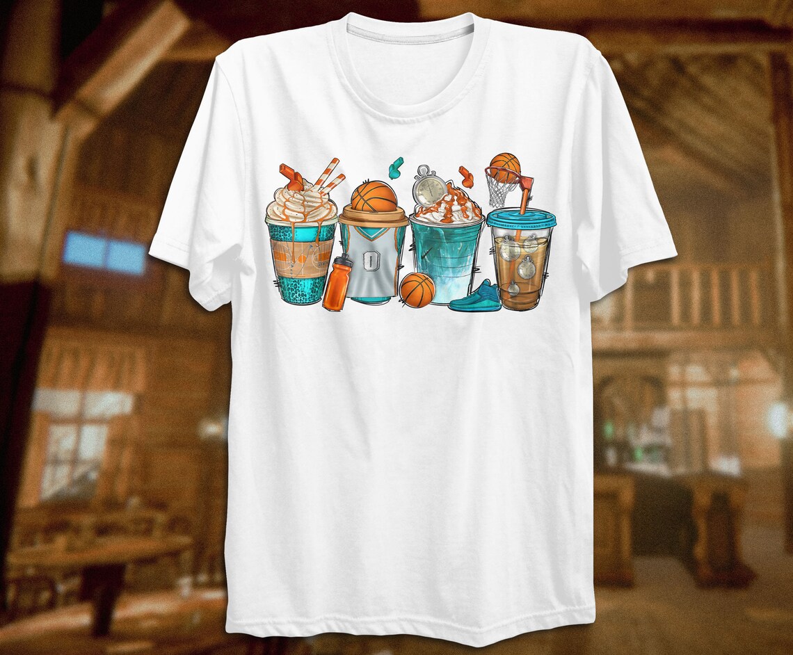 Basketball Coffee Drinks Png Sublimation Design, Basketball Coffee ...