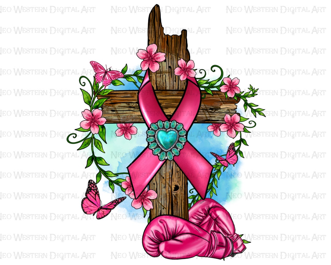 Breast Cancer Cross Png Sublimation Design Download, Cancer Awareness ...