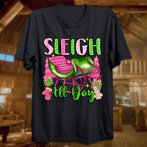 Sleigh All Day Png Sublimation Design Download, Santa's Sleigh Png ...