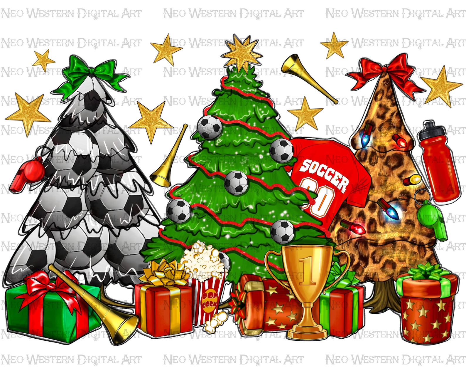 Soccer Christmas Tree Png Sublimation Design Download Western - Etsy
