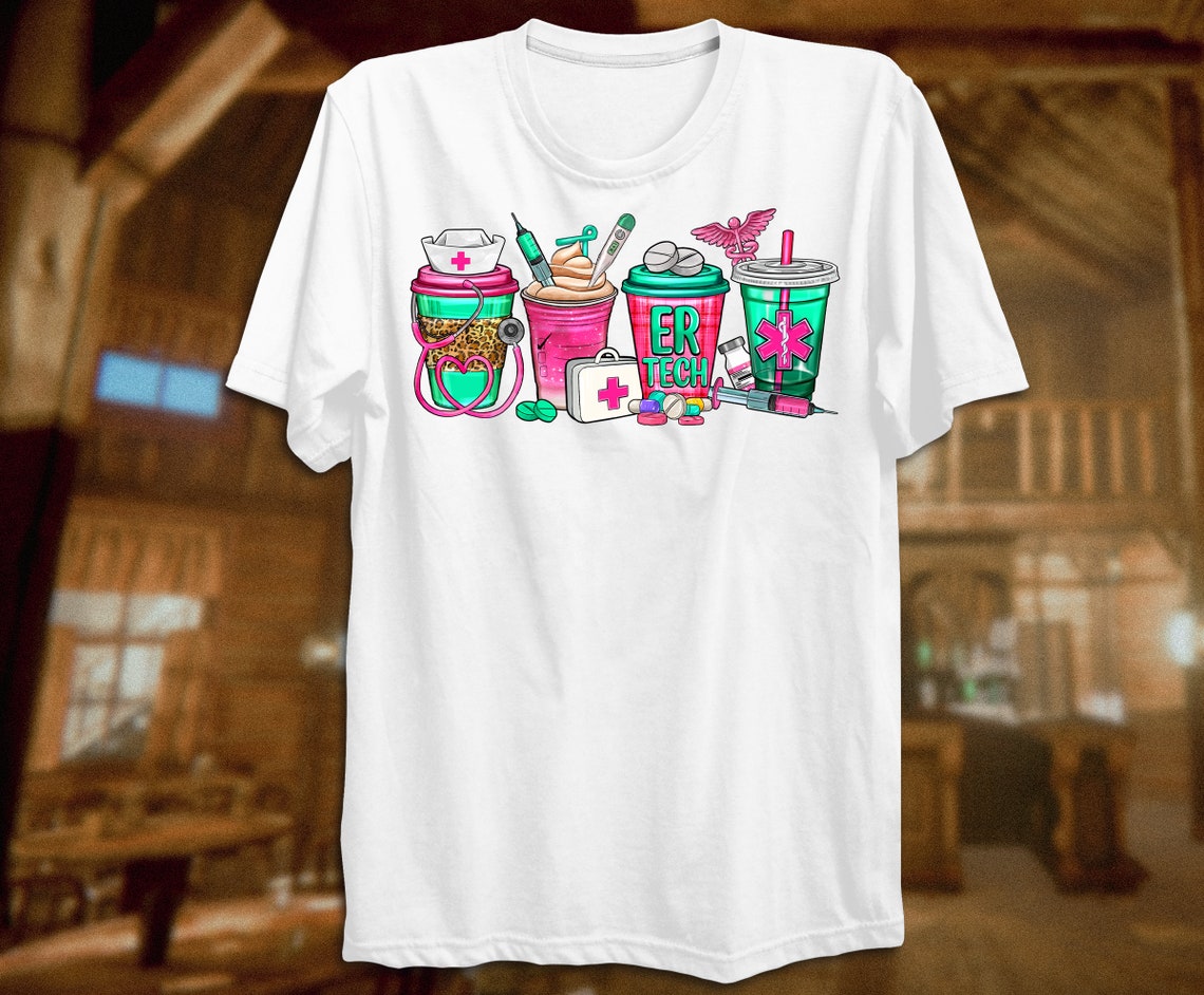 Emergency Room Tech Coffee Cups Png Sublimation Design Download, Coffee ...