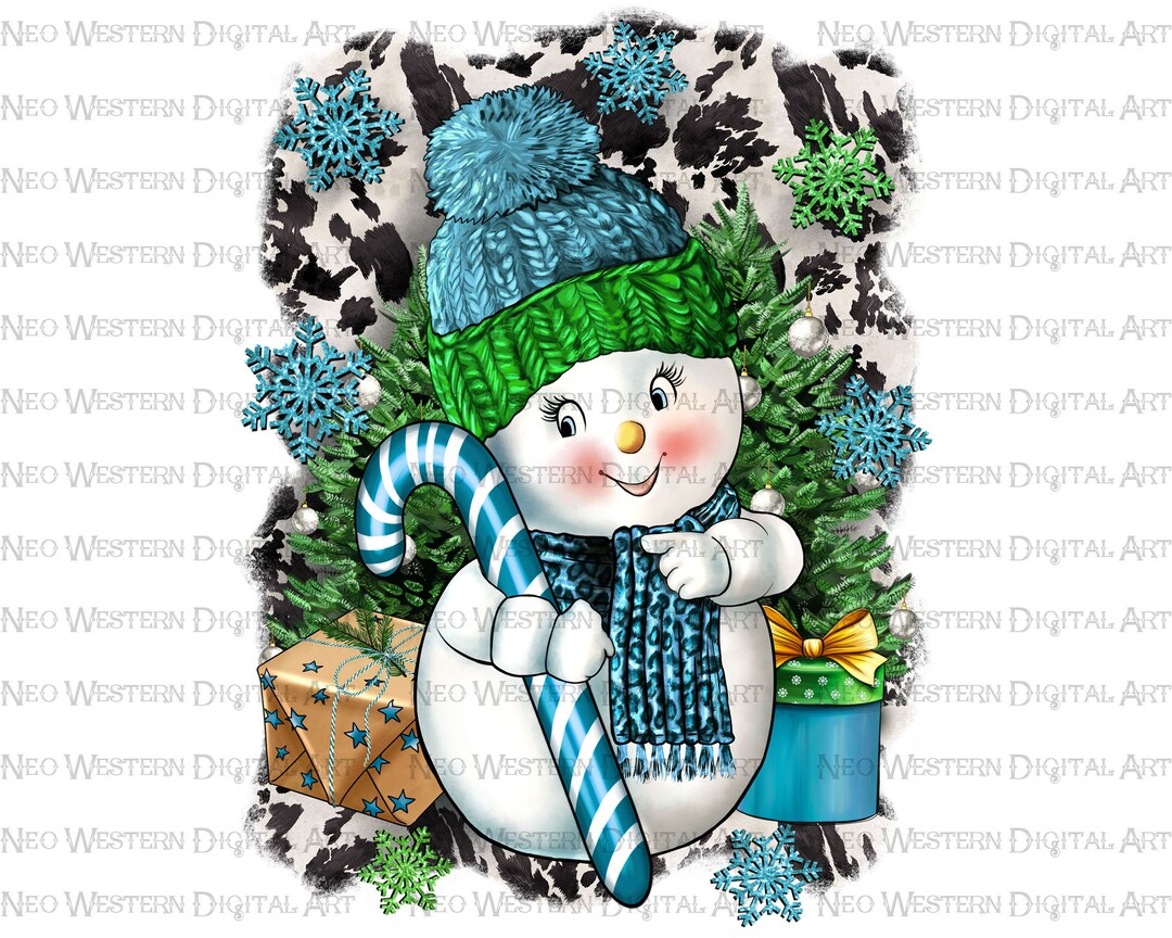 Cute Snowman Sublimation Design Download, Winter Background Png, Hello ...