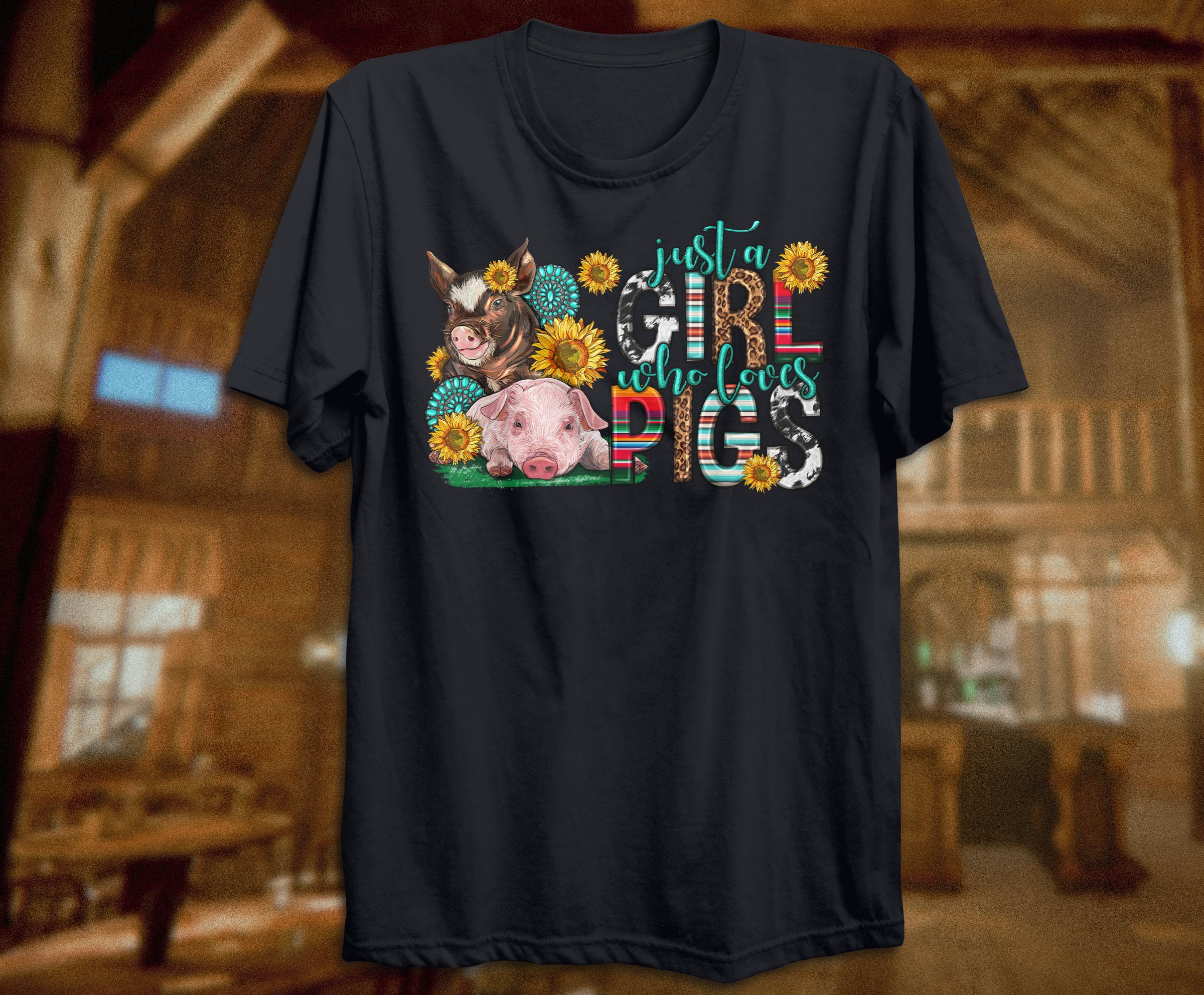 Just a Girl Who Loves Pigs Western Png Sublimation Design Download, Pig ...