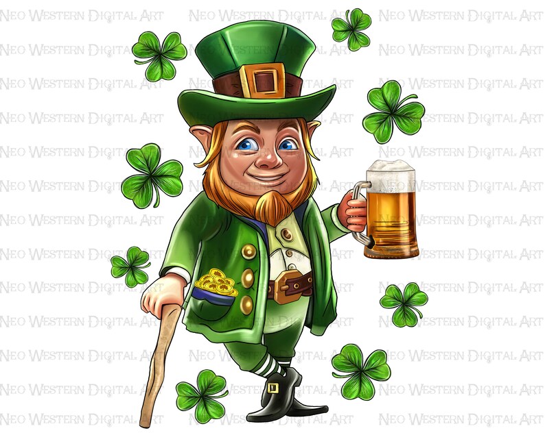 St. Patrick's Elf Png Sublimation Design Download St. - Etsy