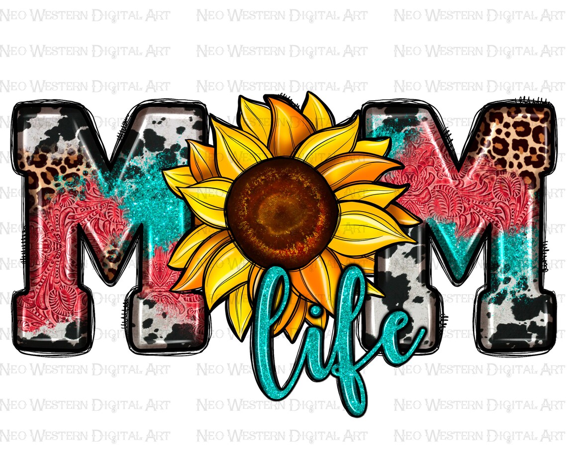 Mom Life Sunflower Png Sublimation Design Download, Mother's Day Png ...