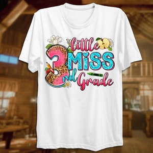 Little Miss 3rd Grade Png Sublimation Design Download, Back to School ...